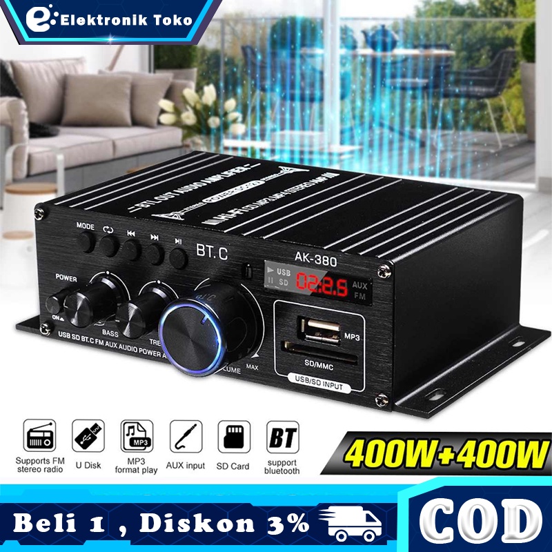 Jual Kerndy Ak170/Ak380/Ak370/ HiFi Mini Stereo Bluetooth Car Amplifier ...