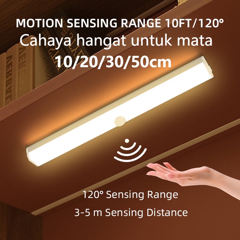 Jual Lampu Sensor Gerak Magnetic Motion Sensor Lampu Stick Panjang Led