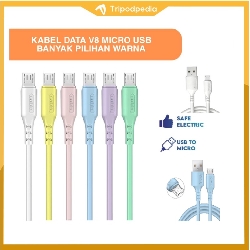 Jual TRIPODPEDIA KABEL DATA MACARON AUTHENTIC 2A BAHAN DOVE SUPPORT ...