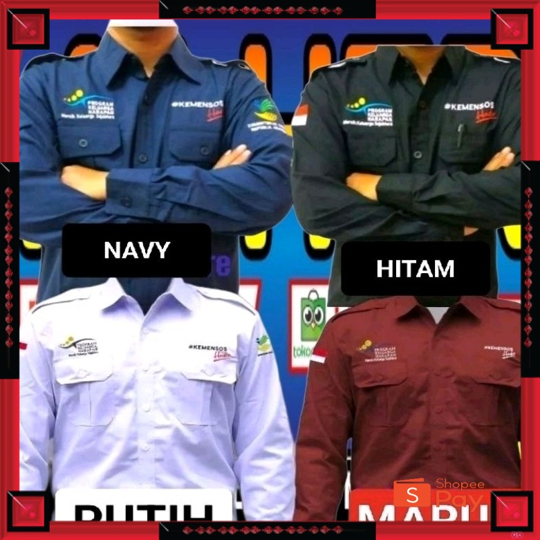 Jual 12.12 SERAGAM SALE / kemeja kerja bordir suka suka seragam kerja kemeja kerja lengan ...