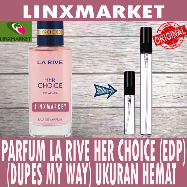 Jual ORIGINAL LA RIVE HER CHOICE EDP WOMEN (DUPES M* WAY) - UKURAN ...