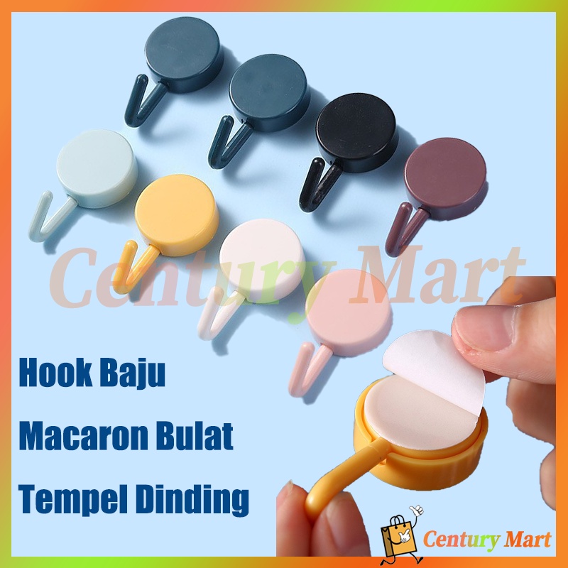 Jual 50pcs Gantungan Tempel Dinding Bulat /Gantungan Hook Bulat Polos ...