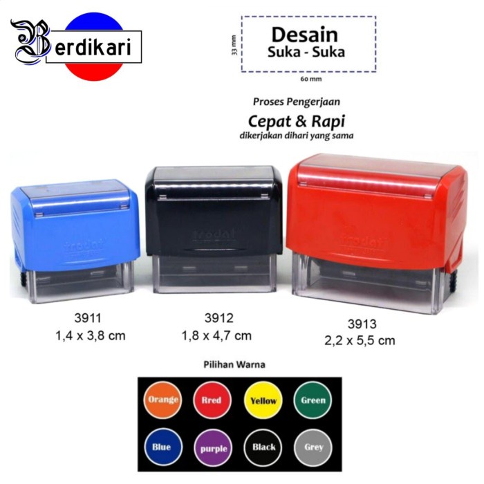 Jual Stempel Trodat Otomatis Nama/Dokter/Marketing/Logo - 3913 | Shopee Indonesia