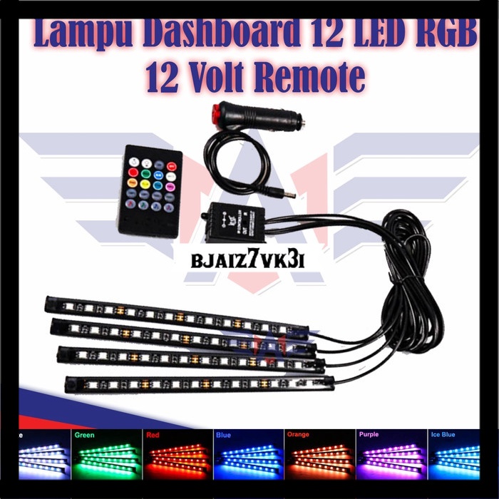 Jual Lampu Dashboard 12 LED RGB 12 Volt Remote | Shopee Indonesia