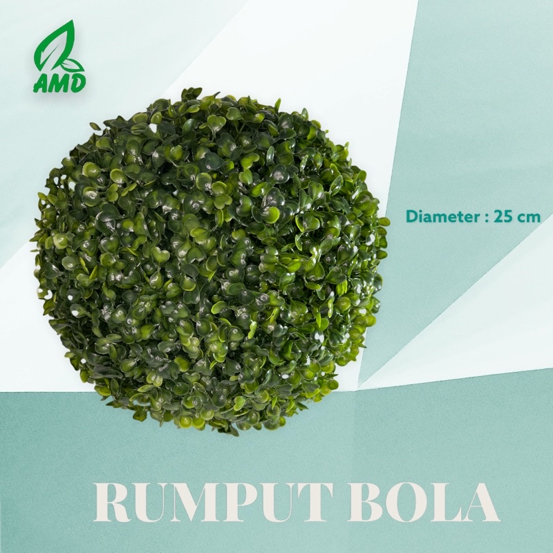 Jual Rumput bola/bola hiasan/rumput bulat/grass ball untuk dekorasi ...