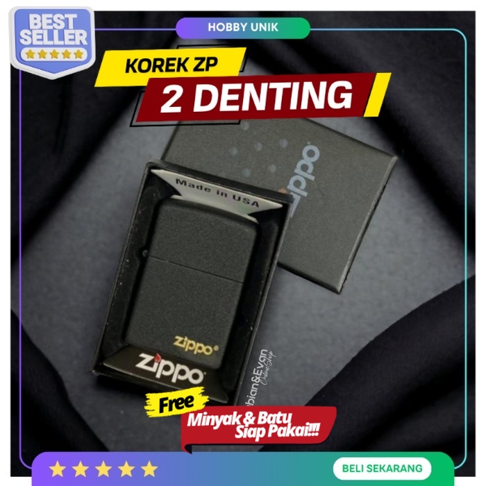 Jual Korek Zp 2 Denting Hitam Crackle Logo Bawah - Hobby Unik | Shopee ...