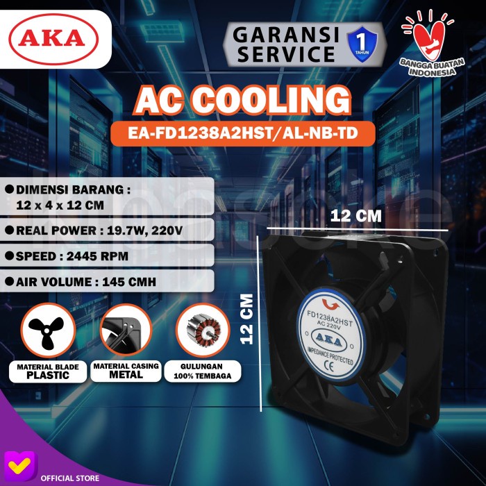 Jual COOLING FAN PANEL KOTAK 12CM / KIPAS ANGIN PARTISI SIRKULASI ...