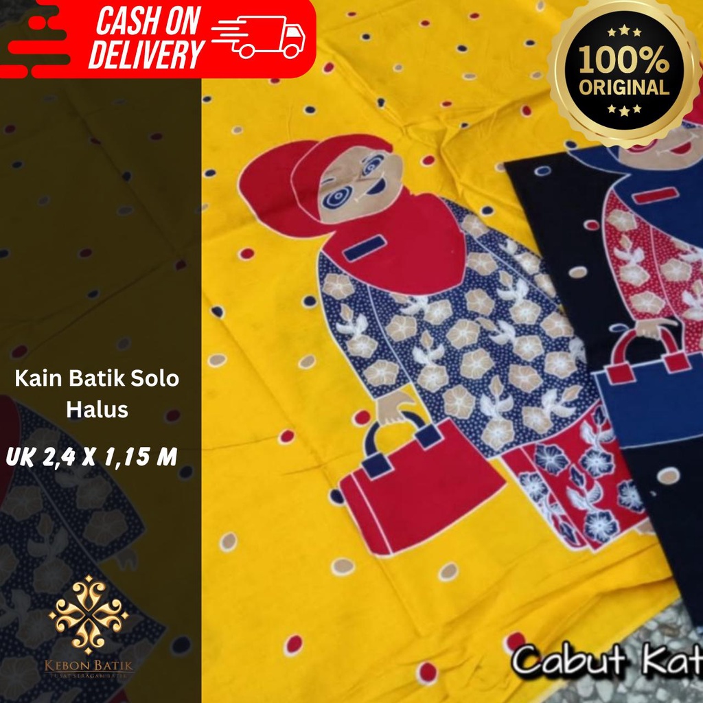 Jual Kain Batik Solo Panjang Motif Kartun Animasi Karakter Bahan Baju ...
