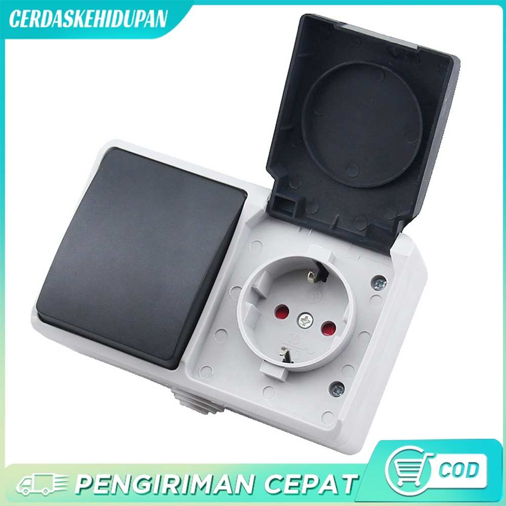 Jual BROCO ATLANTIC OB STOP KONTAK ARDE 2 GANG LUBANG HORIZONTAL 2252 ...