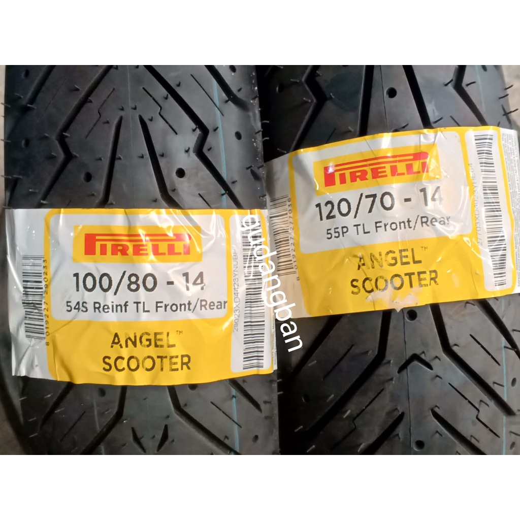 Jual ( PAKET 2 BAN -RING 14) 100 80 14 & 120 70 14 ANGEL SCOOTER Pirelli Vario PCX 150 TUBLES ...
