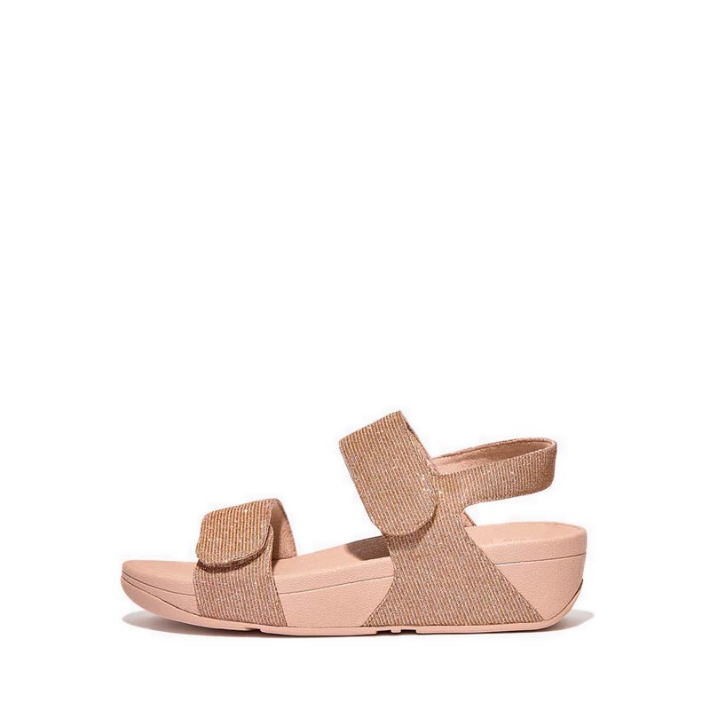 Jual Fitflop Lulu Adjustable Shimmerlux Back-Strap Sandals- Rose Gold | Shopee Indonesia