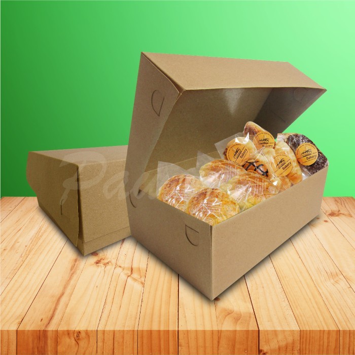 Jual Dus Roti M- Box Bakery - Kotak Roti - KRAFT COKLAT - 26x17x9 cm ...