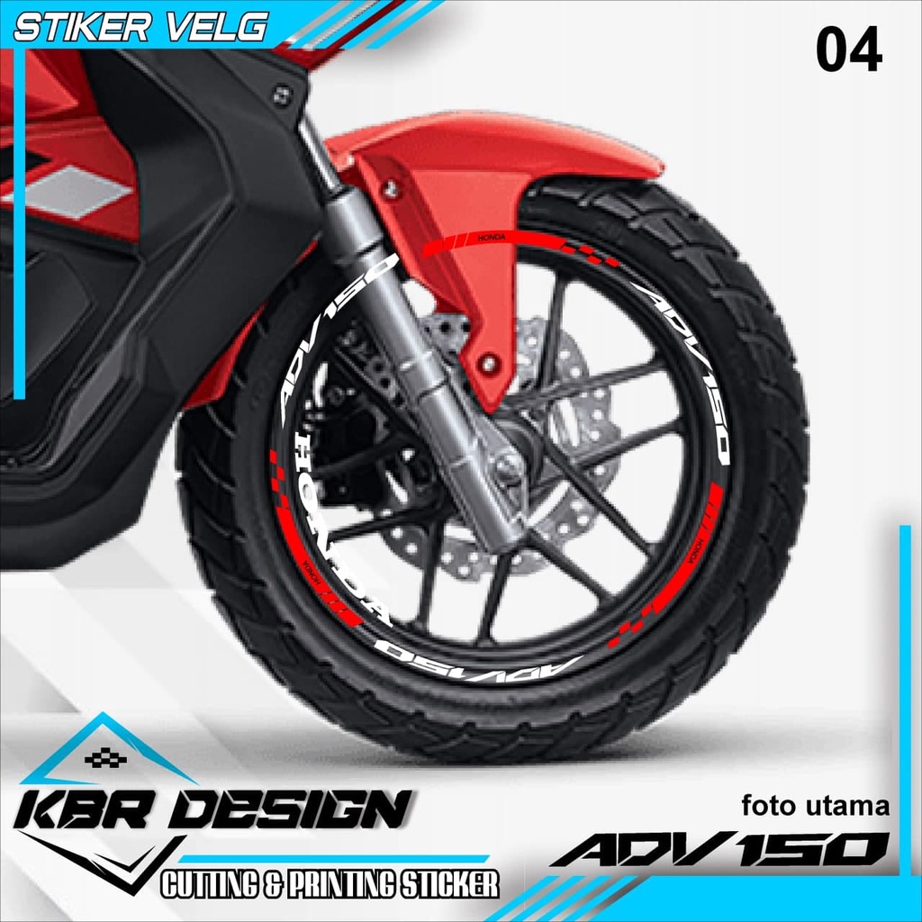 Jual Sticker velg HONDA ADV 150 04 (1 set depan belakang) | Shopee ...