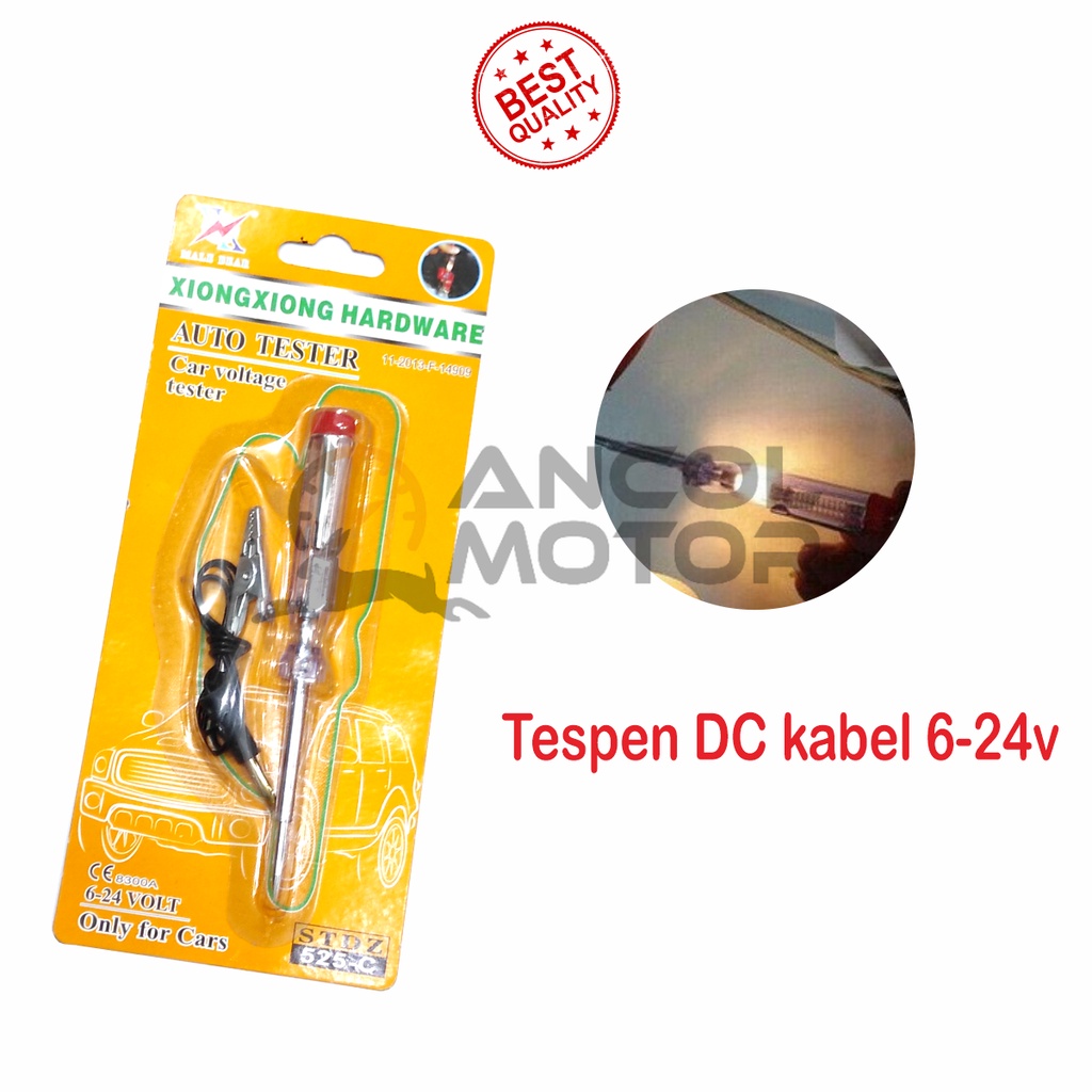Jual Tespen DC Kabel Jepit Obeng Test Pen Listrik 6v 12v 24v | Shopee ...