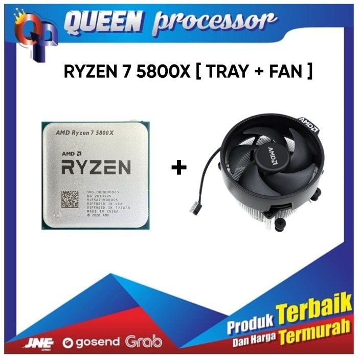 Jual PROCESSOR AMD RYZEN 7 5800X 4.7GHz ( TRAY + FAN ) | Shopee Indonesia