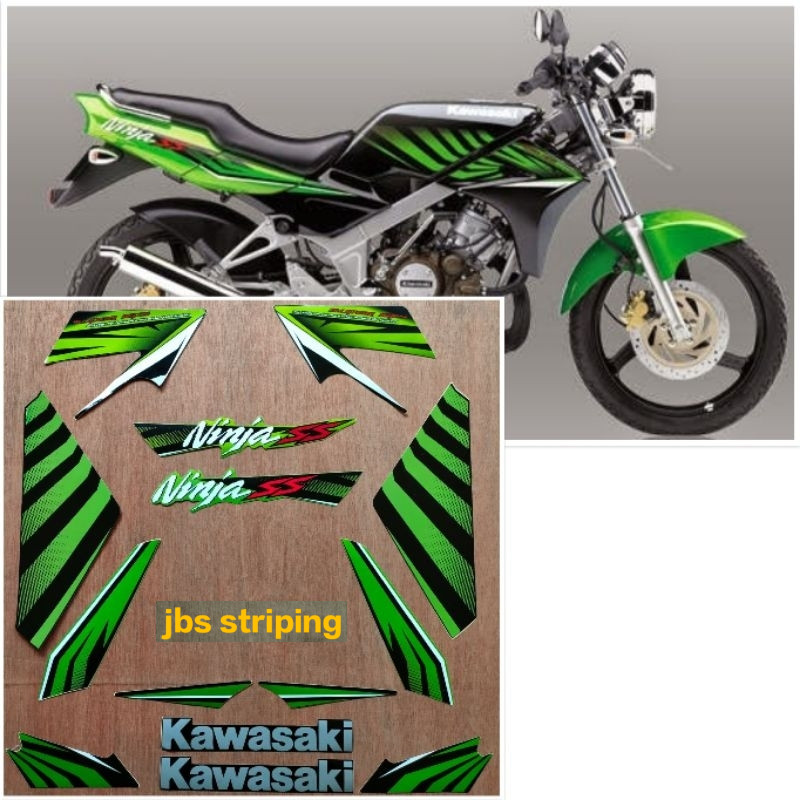 Jual Stiker ninja ss Striping Kawasaki ninja SS hijau tahun 2014 lis ...