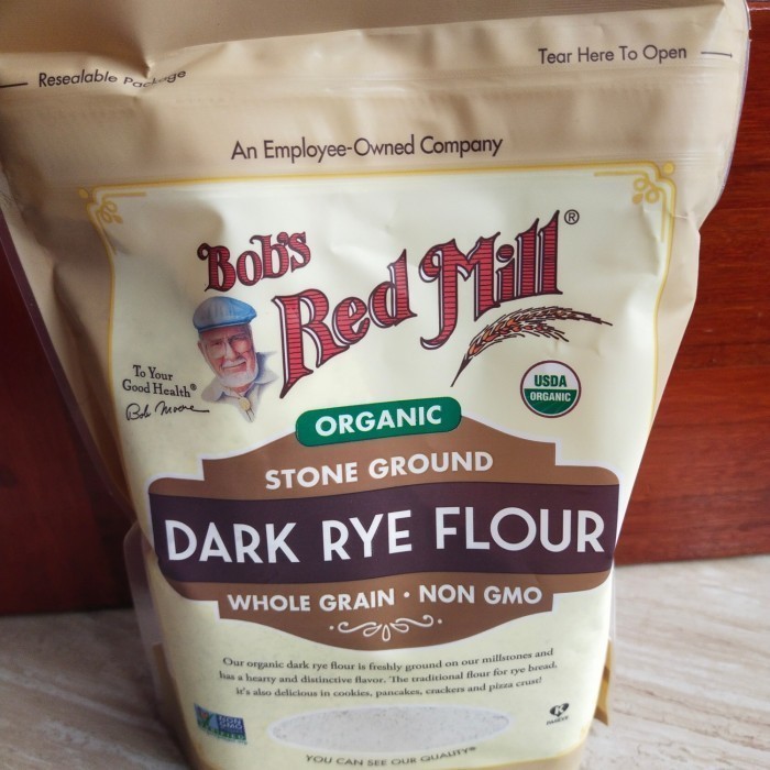 Jual Bob Red Mill organic stone ground dark rye flour whole grain 567gr ...