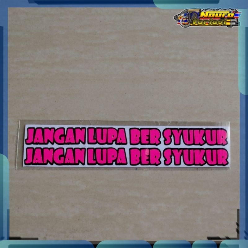 Jual Sticker stiker cutting jangan lupa bersyukur solat kata kata buat ...