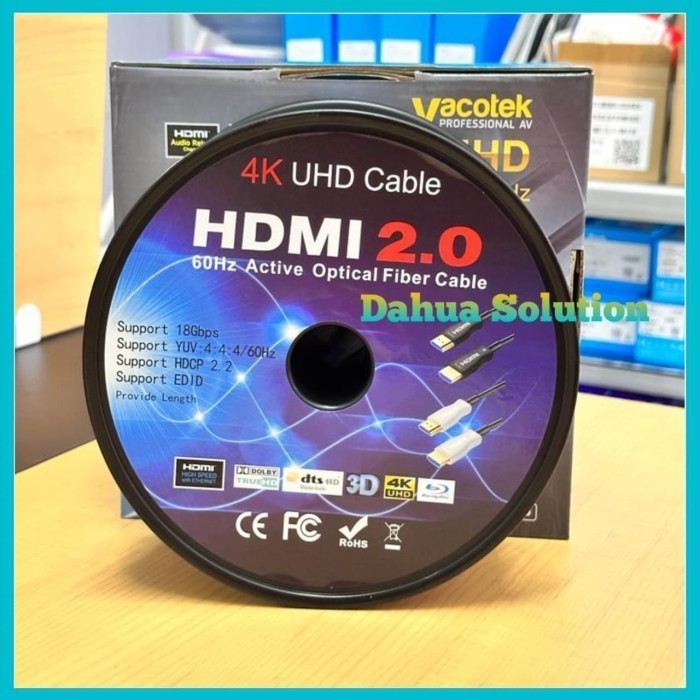 Jual kabel hdmi 50 meter 2.0 active optical cable | Shopee Indonesia