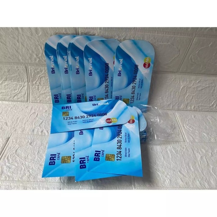 Jual Ampau amplop lebaran karakter ATM 100 lembar NEW - BRI BIRU | Shopee Indonesia