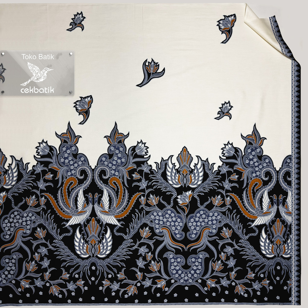Jual Kain Batik - Motif Bunga dan Burung Merak Jawa Modern Spesial ...