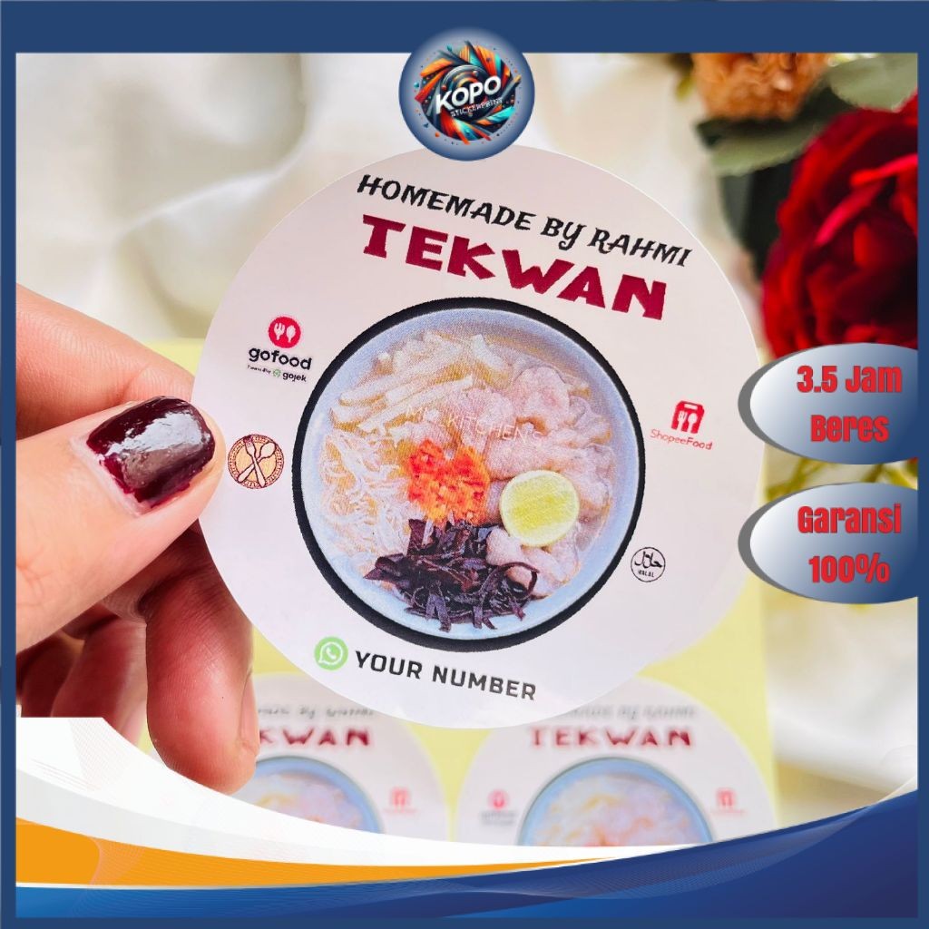 Jual KOPO 2-4 Stiker Murah Print Sticker Label UMKM Kemasan Box Makanan ...