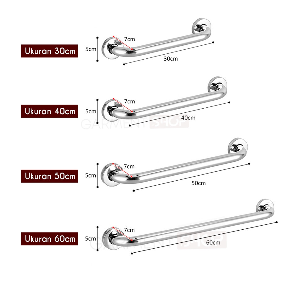 Jual CORNEL STORE Handle Kamar Mandi Pegangan Pintu Kaca Tangga Bathtub ...