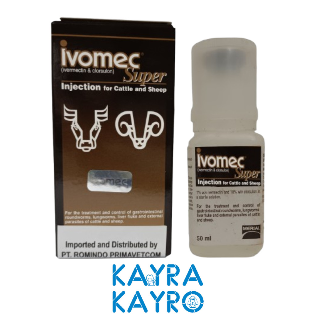 Jual Ivomec Super 50 mL - Obat Anti Endoparasit & Ektoparasit Cacing & Kutu Hewan | Shopee Indonesia