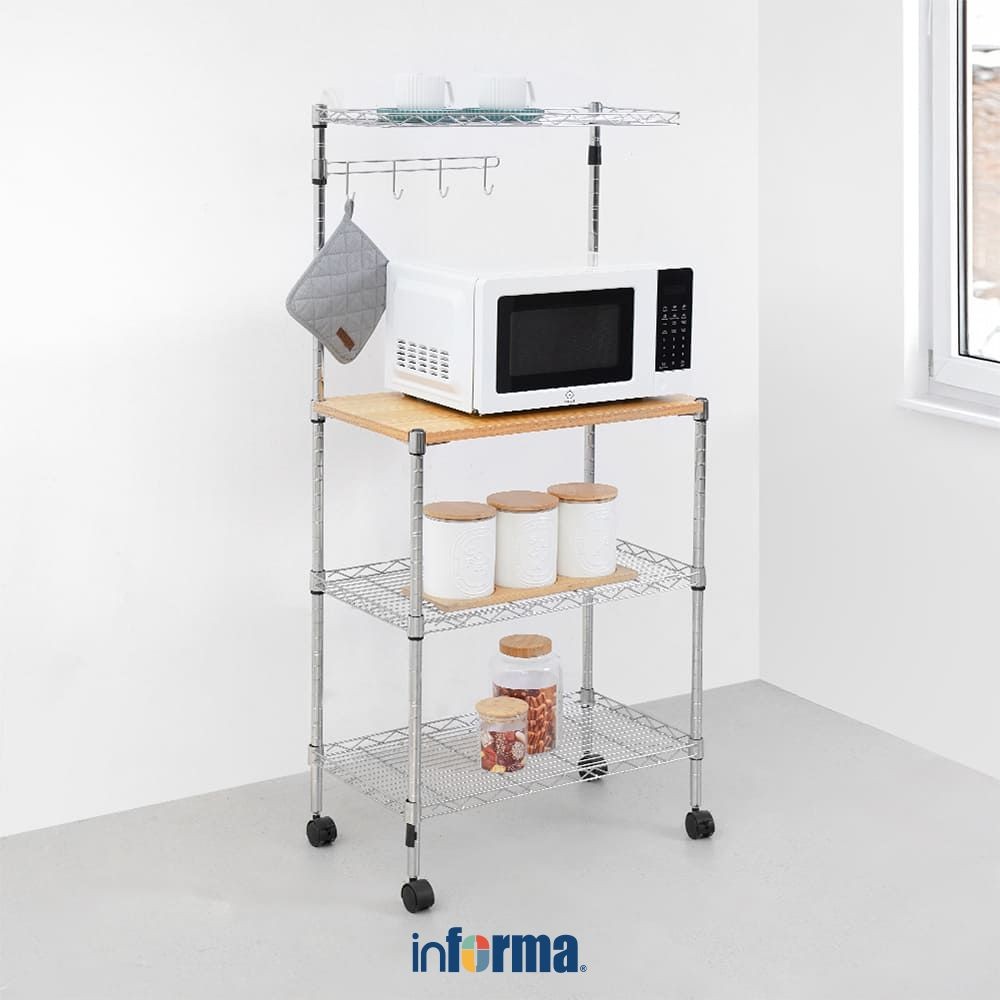 Jual Informa Hustle Rak Penyimpanan Microwave 3 Tingkat Organizer ...