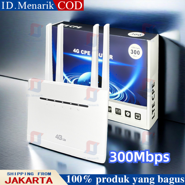 Jual Wireless Router 300Mbps 4G LTE WIFI Router Modem 4 External ...