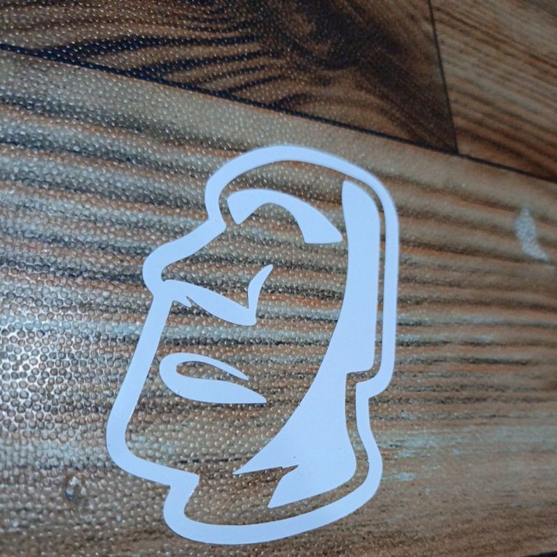 Jual STIKER EMOT BATU STIKER MOTOR BATU MOAI | Shopee Indonesia