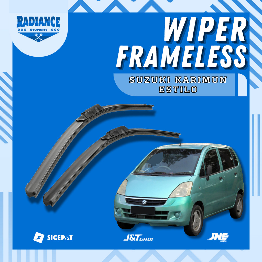 Jual Wiper Frameless Mobil - Suzuki Karimun Estilo - Karet Wiper 1 Set Kiri dan Kanan Tanpa ...