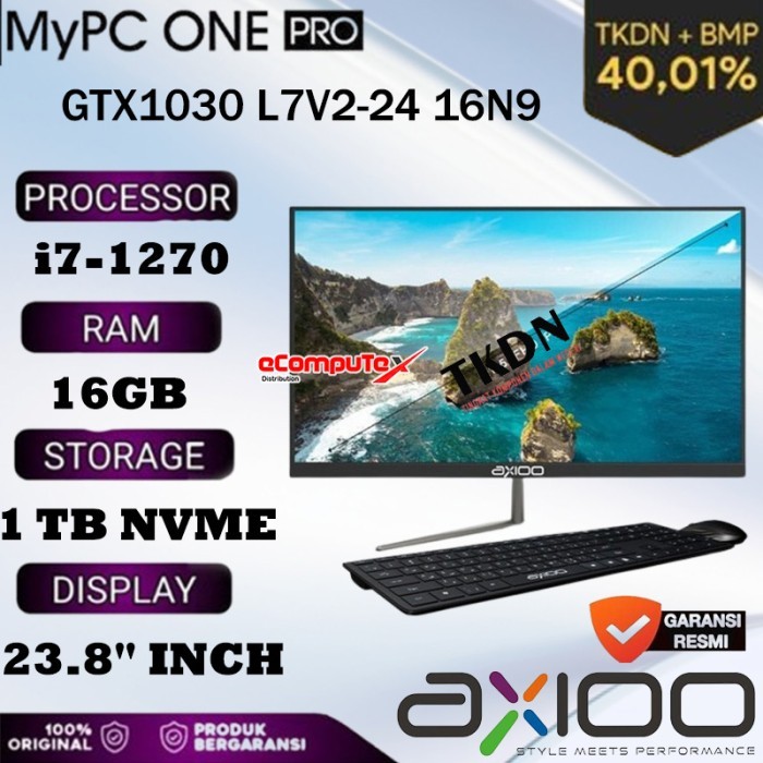 Jual PC AIO AXIOO L7V2-24(16N9) MYPC ONE PRO I7-12700F 16GB 1TB NVME GTX1030 2GB WIN 11 TKDN ...
