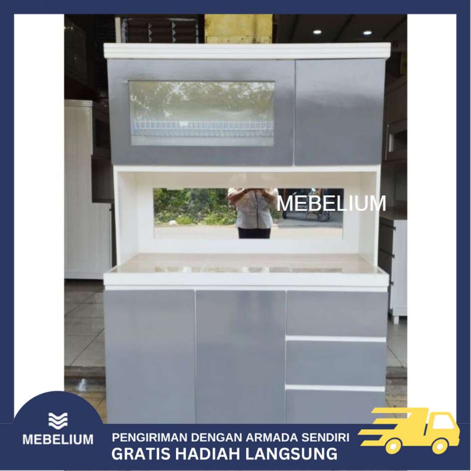 Jual [ORIGINAL] Lemari Dapur 3 Pintu Premium | Lemari Sayur Rak Piring ...
