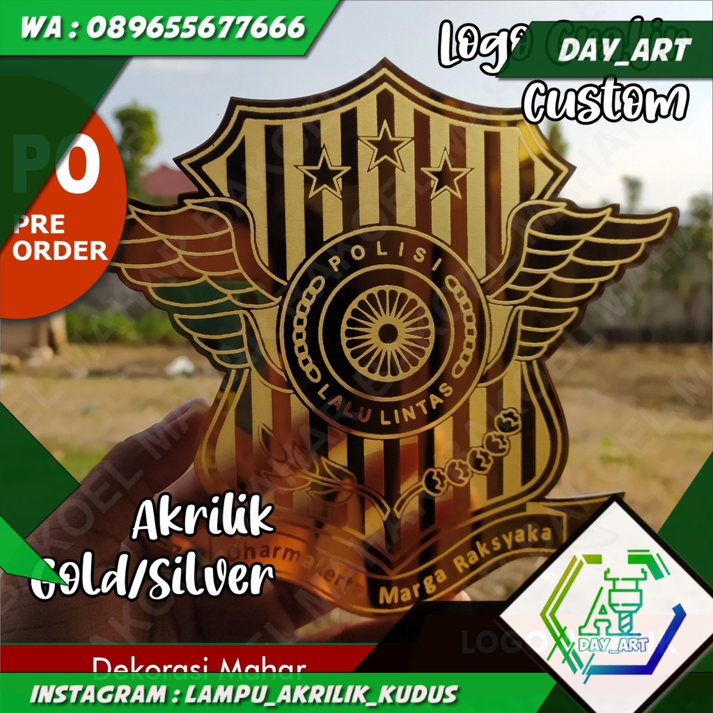 Jual LOGO INSTANSI LOGO CUSTOM BAHAN AKRILIK MIRROR | Shopee Indonesia