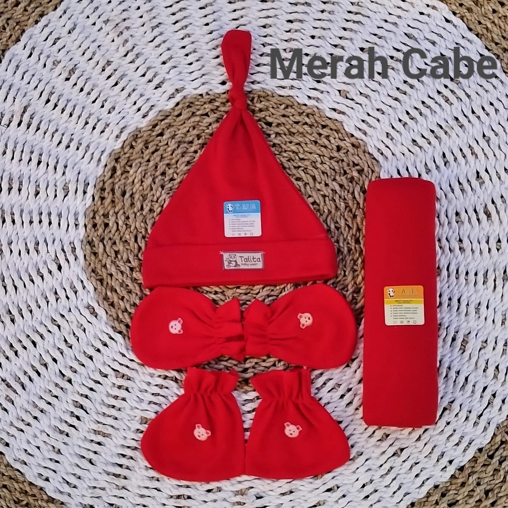 Jual 4 in1 Bedong Set Topi Kupluk Bayi Sarung Tangan Kaki Bayi baru ...