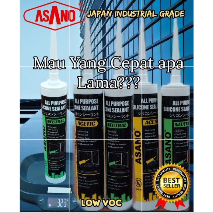 Jual Asano Neutral Silicone Silikon Sealant Clear Bening White Putih ...