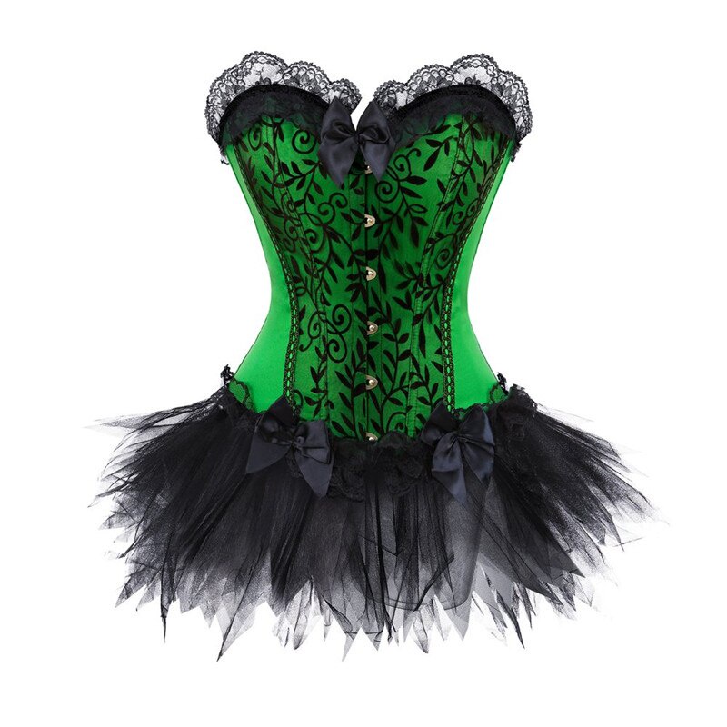 Jual Preorder Women Sexy Vintage Lace Corset Dress Satin Corset Top