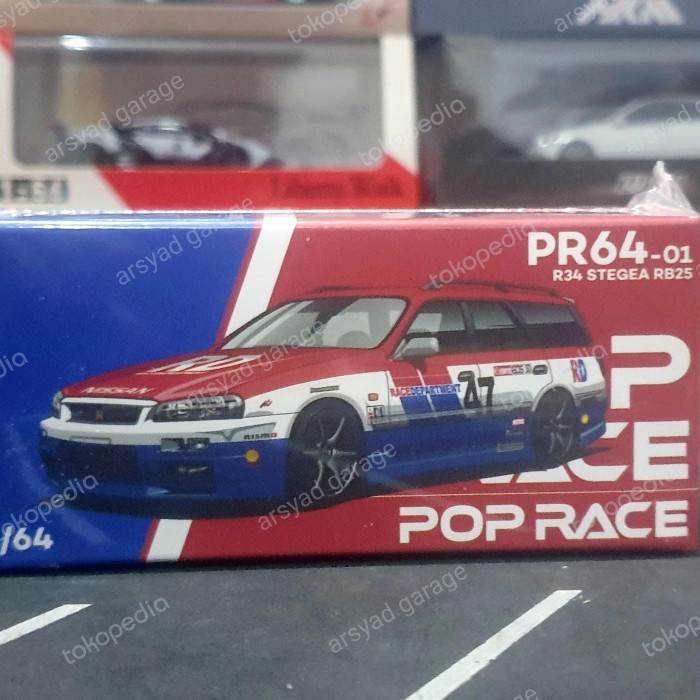 Jual Diecast Pop Race Nissan Skyline GTR R34 Stagea RB25 Segel LP27 ...