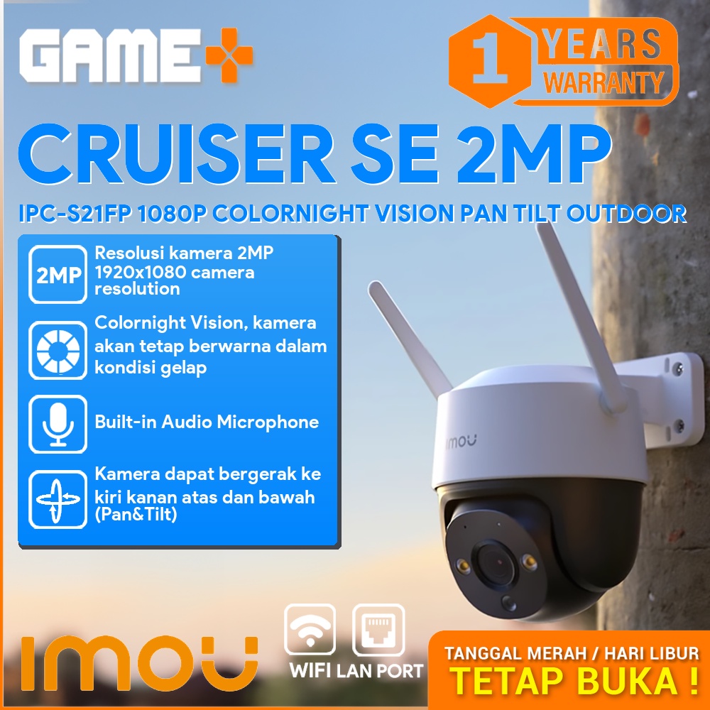 Jual IMOU CRUISER SE 2MP IPC-S21FP 1080P COLORNIGHT VISION PAN TILT ...