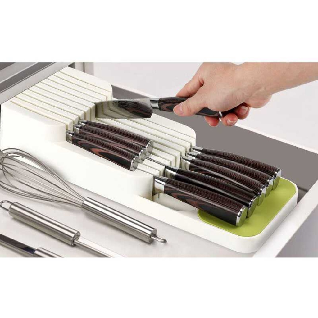 Jual Rak Organizer Dapur Tempat Pisau Cutlery Storage Gray | Shopee ...