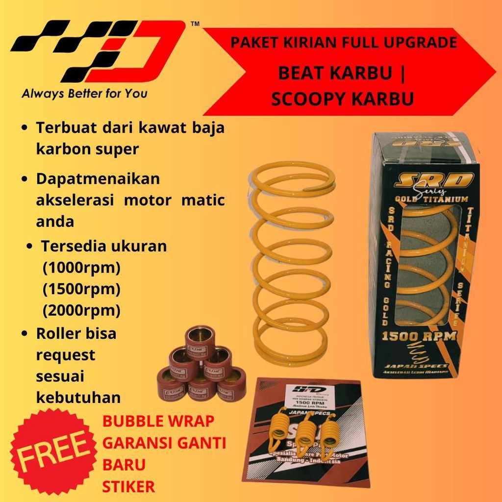 Jual PAKET UPGRADE KIRIAN RACING PER CVT RACING BEAT KARBU SCOOPY KARBU ...