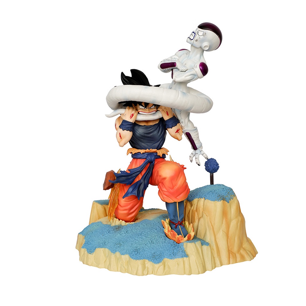 Jual Dragon Ball GK Goku Bites Frieza tail 25cm action figure PVC D ...