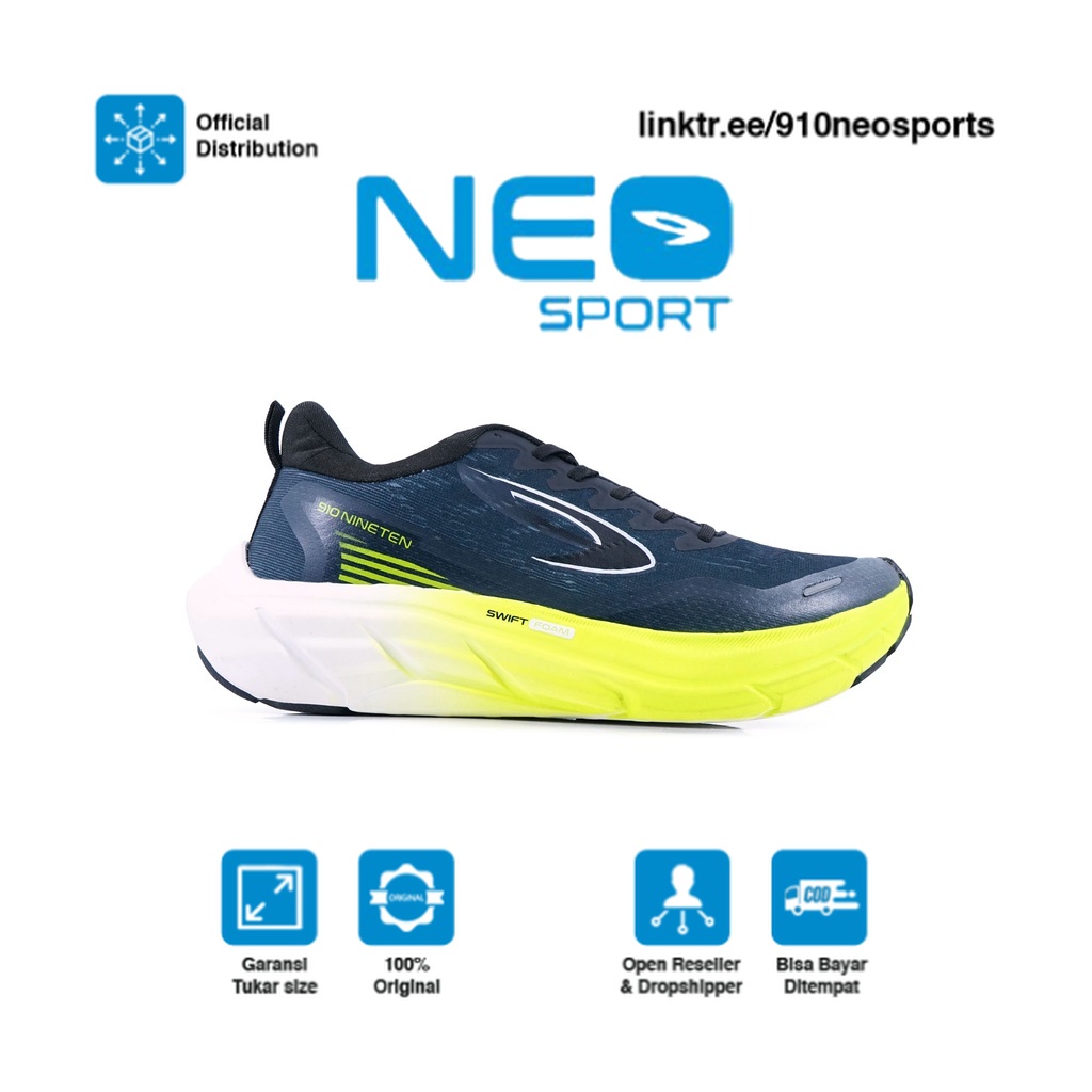 Jual 910 Nineten TAKASHI RUN 1.5 Sepatu Lari - HITAM/PUTIH/HIJAU ...