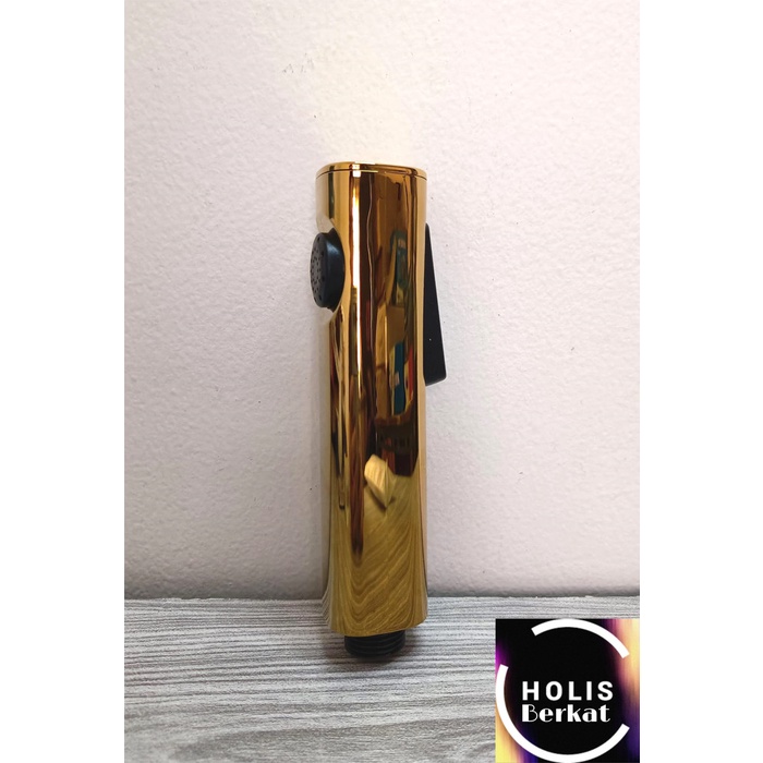 Jual Kepala Jet Shower Cebok Semprotan Toilet Closet WC Kotak Gold Emas ...