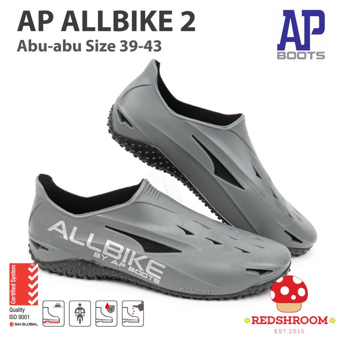 Jual Sepatu Bikers AP ALLBIKE 2 ABU AP Boots Fashion Karet Lokal Anti ...