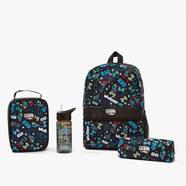 Jual Smiggle Backpack Giggle Set Bundle 4PC Game Motif New Original ...