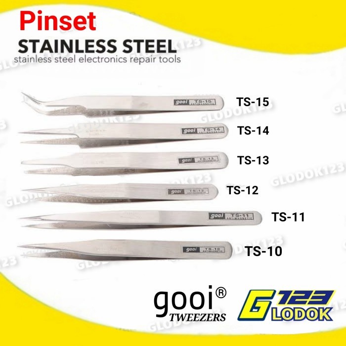 Jual Pinset Lurus Pinset Bengkok Pinset Lancip Tweezer Anti Karat ...