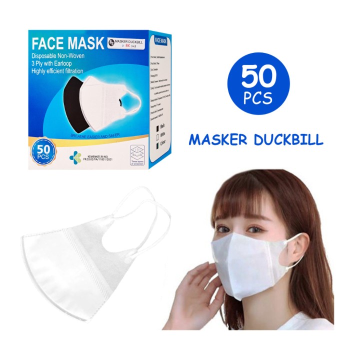 Jual Masker Duckbill Face Mask 50 pcs | Shopee Indonesia