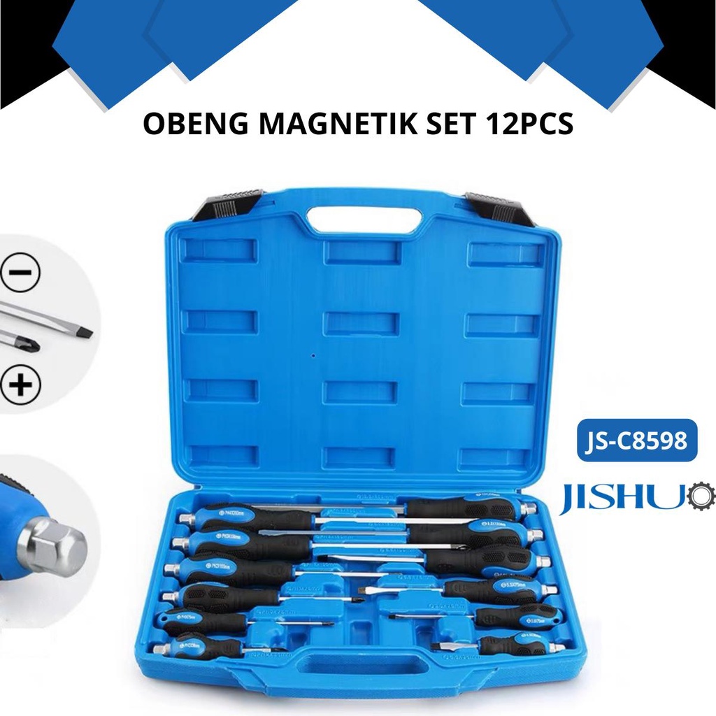Jual JISHUO [COD] OBENG MAGNETIK 12PCS SCREWDRIVER SET JS-C8598 ...